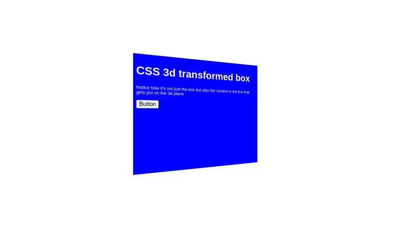 CSS 3D Transform Example 1