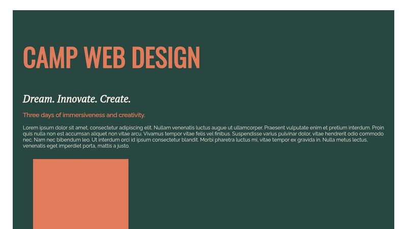 CAMP WEB DESIGN