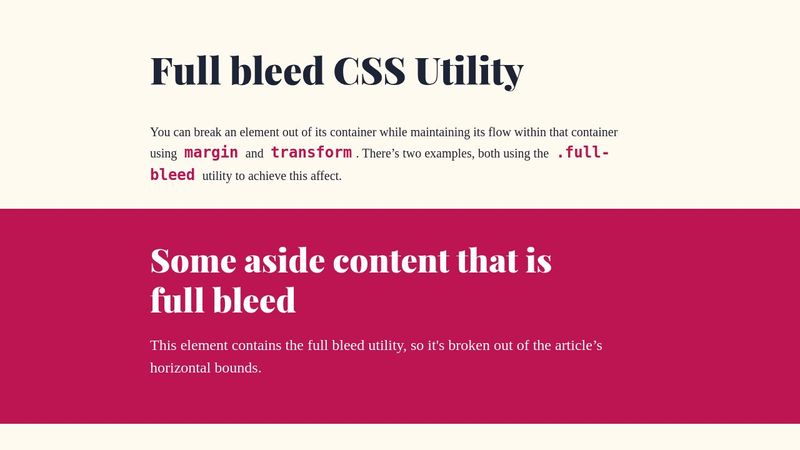Piccalilli Demo - Full Bleed Utility