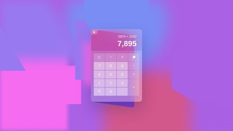 Glassmorphism Calculator UI