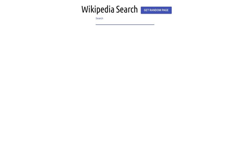 Wikipedia Search APP #FCC #AngularJS