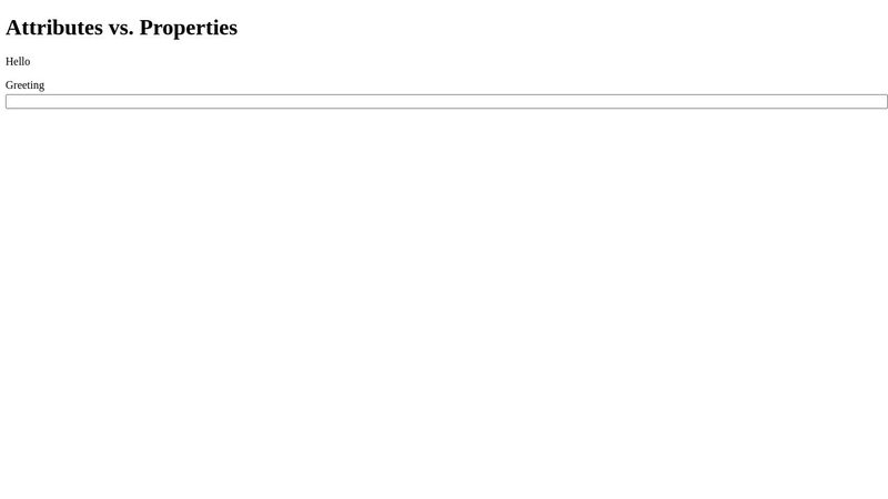 Attributes vs. Properties