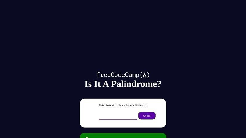 Palindrome Checker