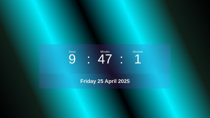 Digital Clock (HTML, CSS, JS)