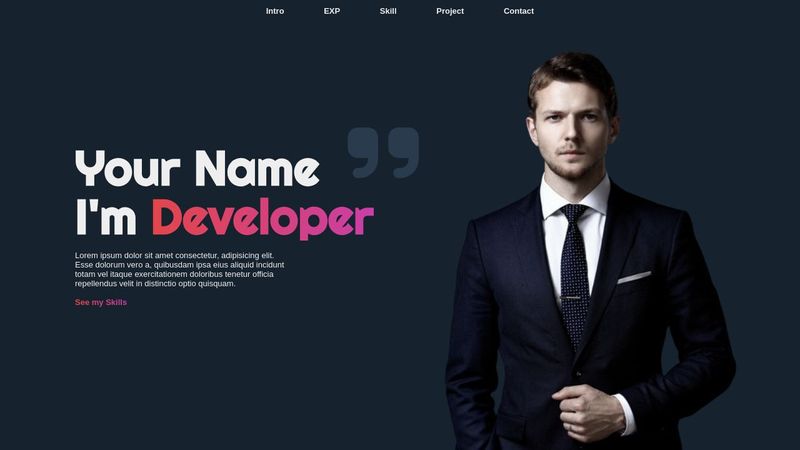 Responsive Portfolio using HTML CSS and Javascript
