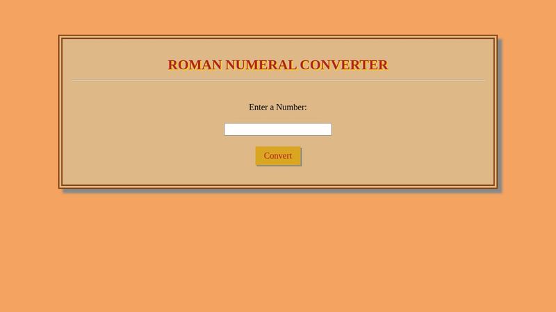 Roman Numeral Converter (freeCodeCamp)