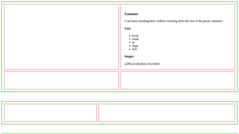 Responsive 2-column layout with Flexbox