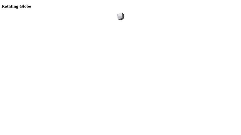 Rotating Globe (CSS ONLY)