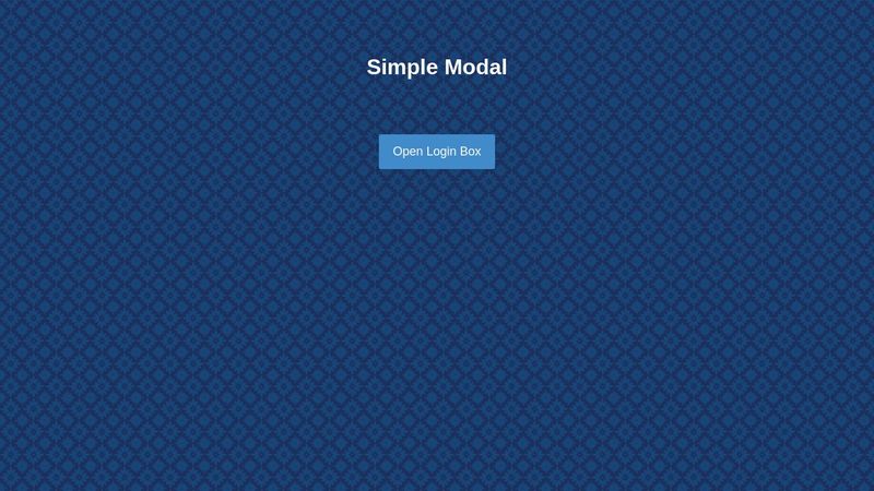 CSS Modal with Overlay