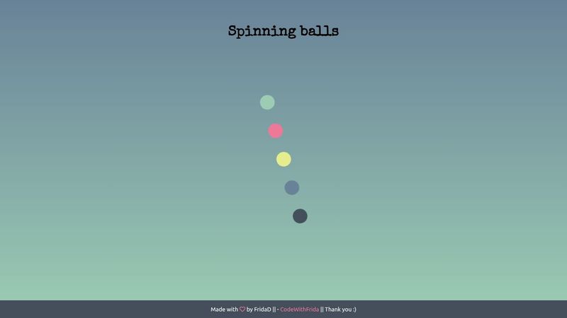 CSS Animation "spinning balls"