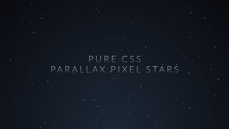 Parallax Star background in CSS