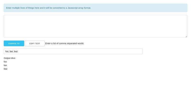 Convert Multiple Lines to Javascript Array backup