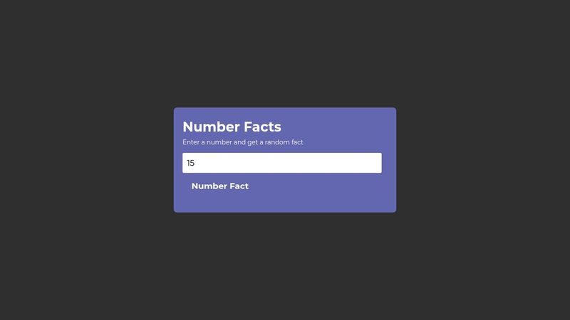 Number Trivia App Js