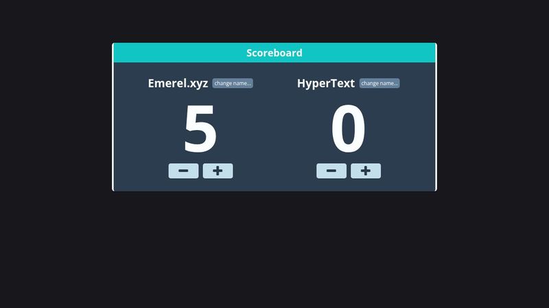 Scoreboard Manager - jQuery