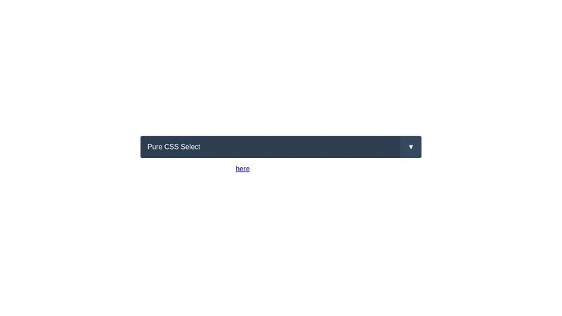 Pure CSS Select