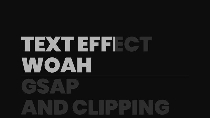 Text scroll and hover effect with GSAP and clip
