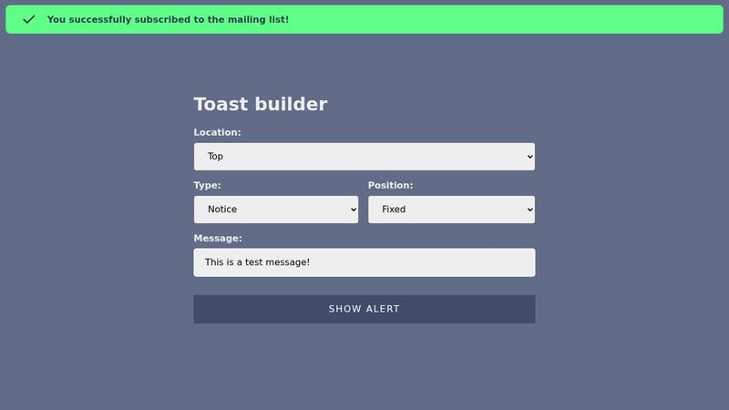 Vue Animated Toast Notifications (Alerts)