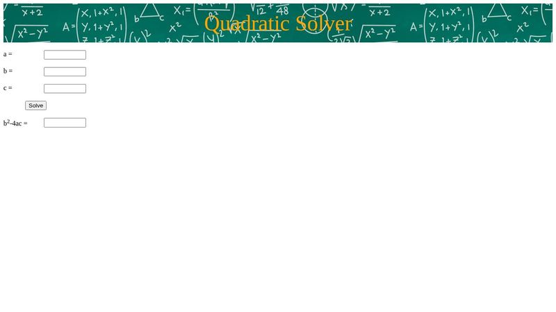 Quadratic Solver