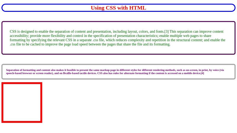intro to CSS