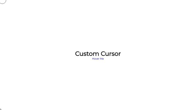 Custom Cursor Using Vanilla JS