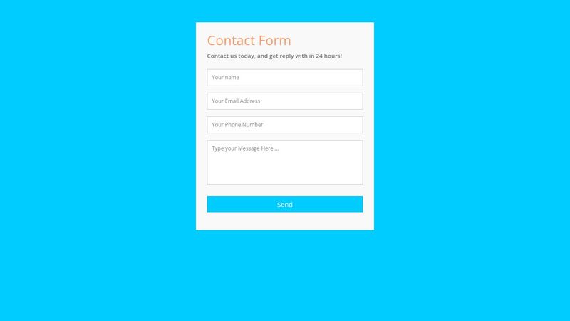 HTML5 Contact Form