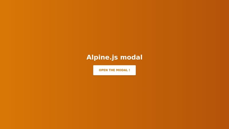 Alpine JS - Modal