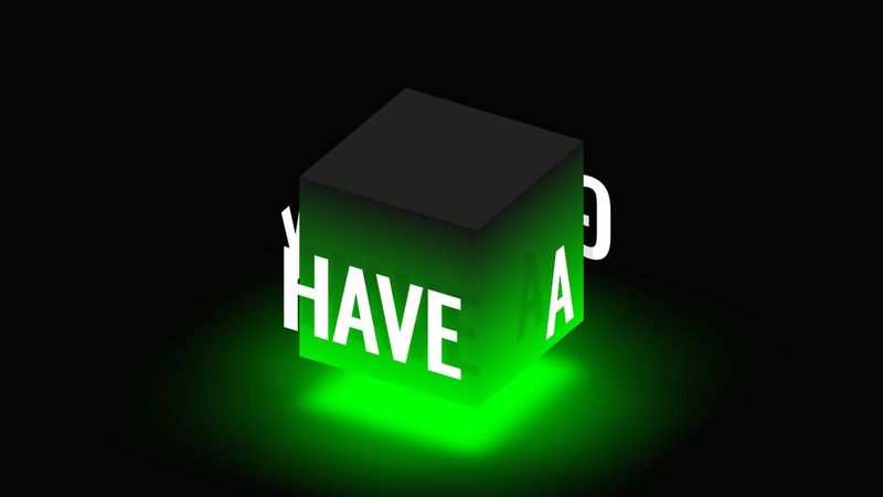 3D Glowing Cube Animation Effects