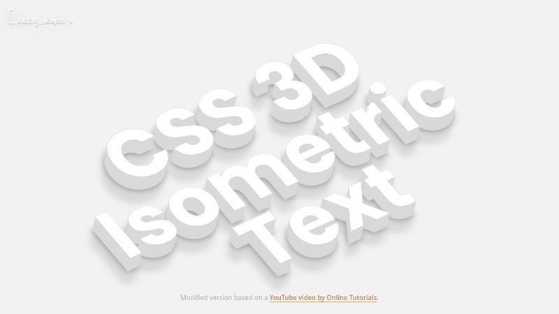 [practice] CSS 3D Isometric Text