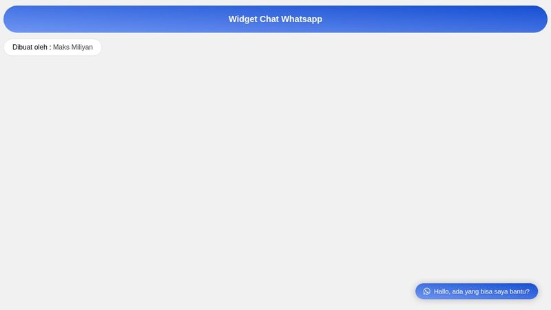 Widget Chat Whatsapp