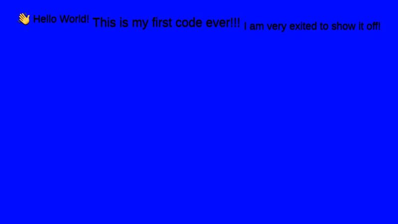 My first code
