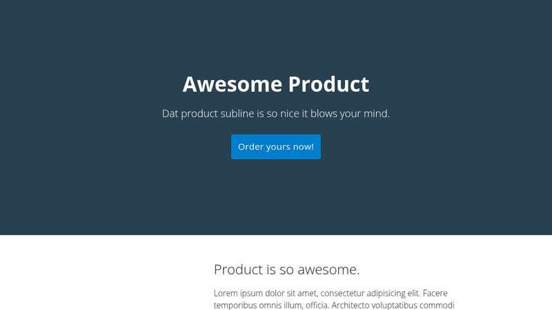 Dat product landing page