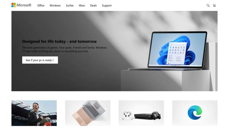 Updated Microsoft Homepage Clone