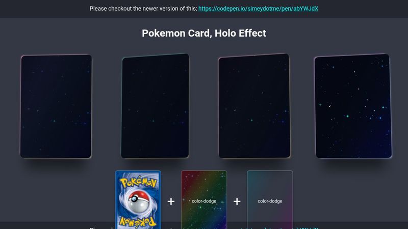 Pokemon Card Holo Effect