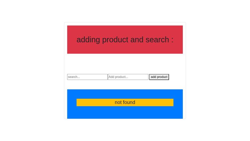 searching in products with javaScript - simple version