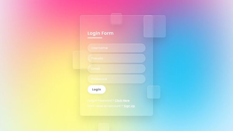 Animated Form html / css