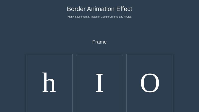 Border Animation Effect with SVG
