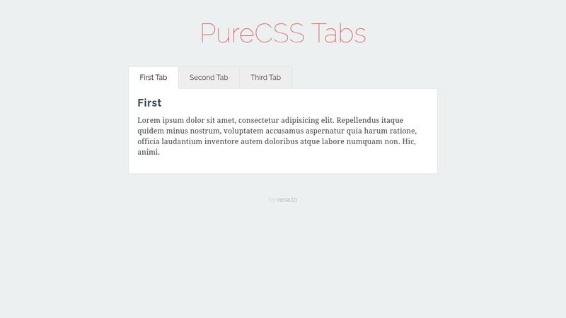 PureCSS Tabs