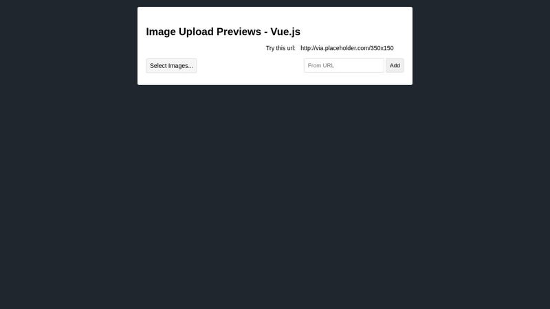 Image Upload Preview - Vue.js 2
