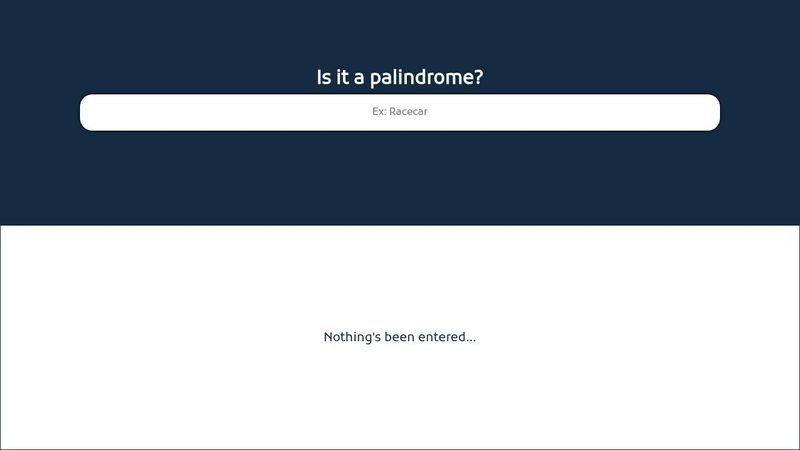 Palindrome Checker