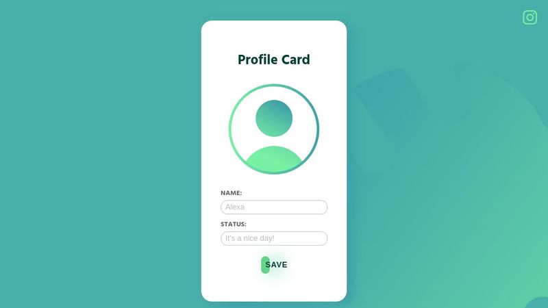 React Profile Card with image upload