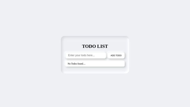 Neumorphism ToDo List