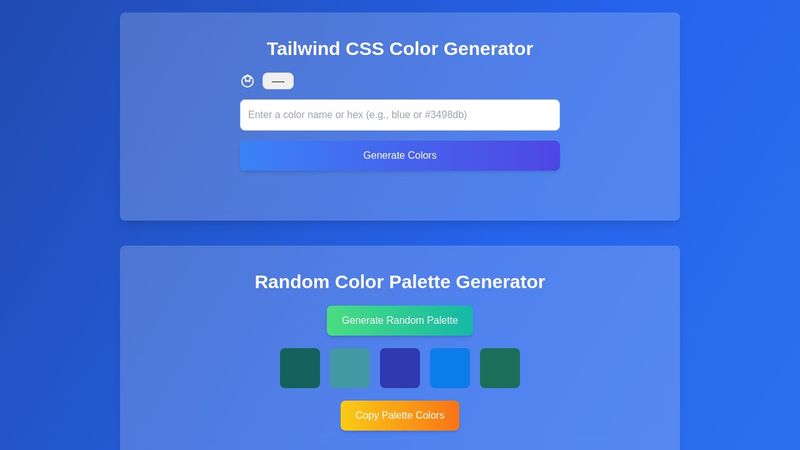 Tailwind CSS Color Generator