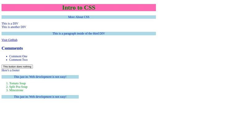 Intro to CSS Lesson Starter