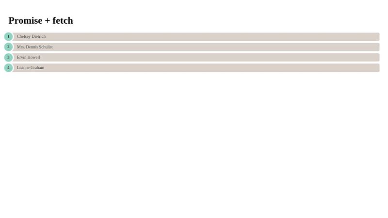 Задание 2 Promise + fetch