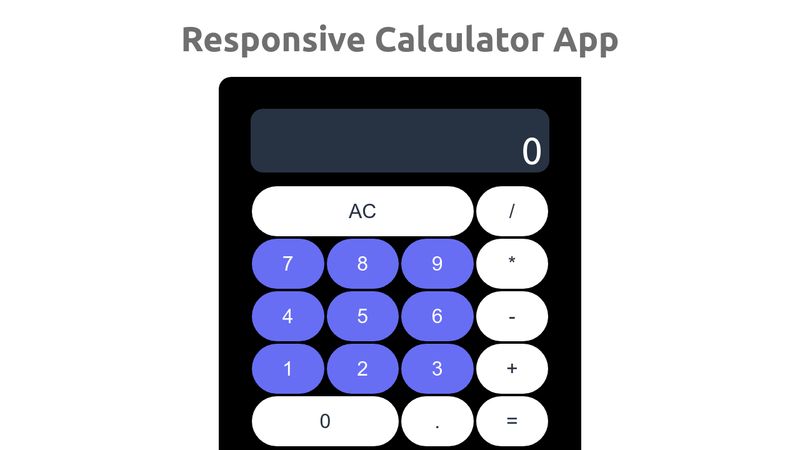 Responsive Calculator App Using Html Css And Javascript 4652