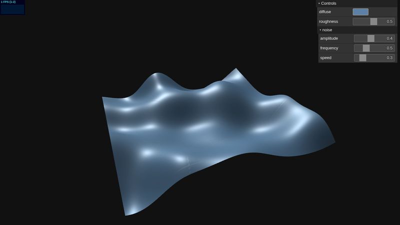 Three.js - Calculating normals after displacement in shader