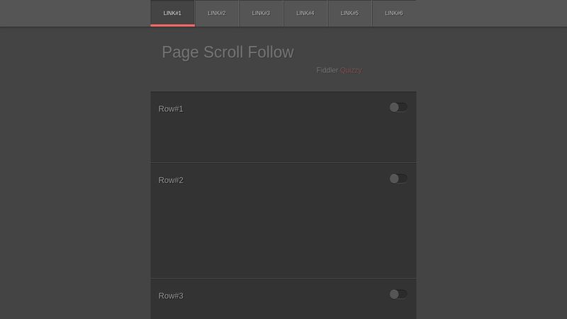Page Scroll Events Concept