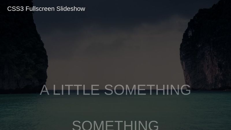 CSS3 Fullscreen Background Slideshow