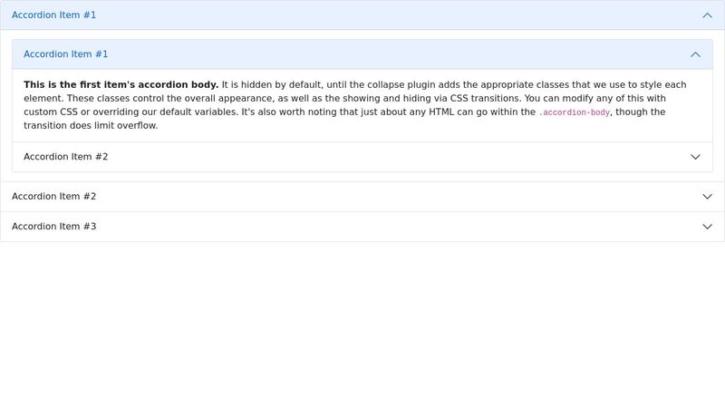 Bootstrap 5: nested accordions