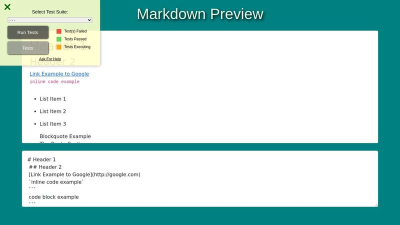Build a Markdown Previewer